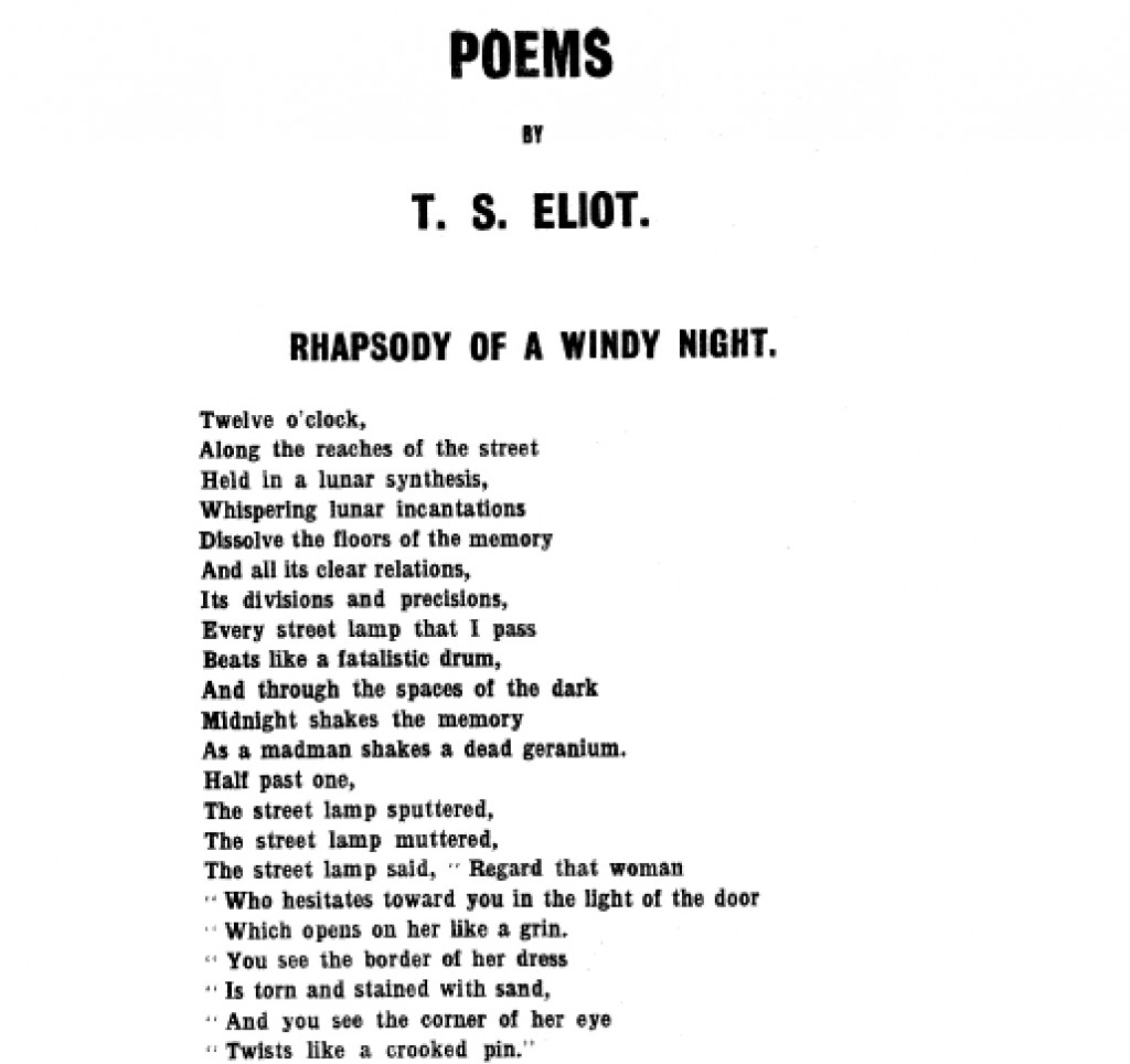 News archive 2016 » T S Eliot Society